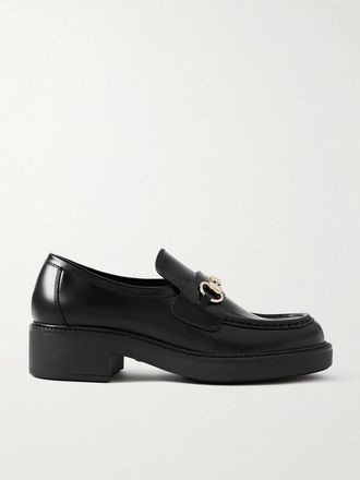 Gucci Loafers Aus Leder Mit Horsebit-detail - Schwarz