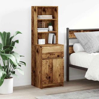 vidaXL Table de chevet vieux bois 39x35x125 cm bois ding&eacute;nierie vidaXL
