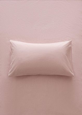 Mango Taie doreiller pour berceau &agrave; fines rayures, en coton avec fil teint pamplemousse - Home - 30x50cm - MANGO HOME