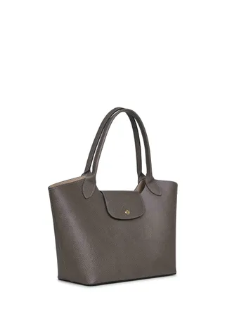 Longchamp Womens Shoulder Bag &Eacute;pure Mud Leather Calf