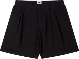 Obey Short en linrefl&eacute; Foster - Homme - Shorts - Noir - Taille: L
