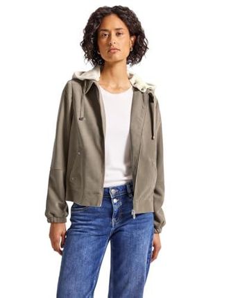 Street One 2116766 Blouson à Capuche en Jersey, Beige Matin, 42 Femmes