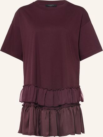 AllSaints Allsaints Jerseykleid Feyre Im Materialmix rot