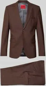 HUGO BOSS Super Slim Fit Anzug aus Woll-Mix Modell Hesten