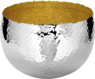 Fink Silber Metall Bowl, Klassisch, Nickel-plated Metal, Plated, Height 18.5 cm, D.25,5cm