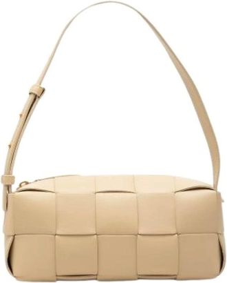 Bottega Veneta Sac bandouli&egrave;re en nappa tress&eacute; Pre-owned - Femme - Pre-owned - Brun - Taille: ONE Size