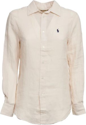Polo Ralph Lauren Femme, Blouses et Chemises, Blanc, Taille: 36 FR Chemise Boutonn&eacute;e &agrave; Col Pointu