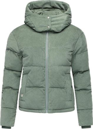 Ragwear Steppjacke Roobie Cordy Wasserdichte Winterjacke aus Kord mit abnehmbarer Kapuze