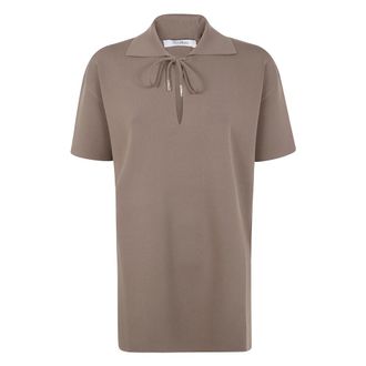 Max Mara Spitzenhals Viskosetop - - Knitwear - Damen - Braun - M