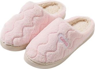 Generico Chaussons dhiver pour femme en peluche chaude, douce et chaude, en laine doubl&eacute;e, 2026 pour lint&eacute;rieur et lext&eacute;rieur, rose, 36 EU
