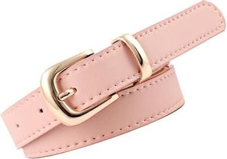 Generic Ceintures pour femmes en cuir PU simple boucle en métal ceinture filles robe jean pantalon ceinture ceinture pour femme marque de luxe designer, Boucl