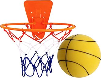 Generic Leiser Basketball - leiser Innenbereich mit Ring, Basketball zum Spielen im Innenbereich | Kein interner Wettkampf des Sportballs f&uuml;r Erwachsene und K