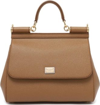Dolce & Gabbana Femme, Sacs, Brun, Taille: ONE Size Grand sac &agrave; main Sicily