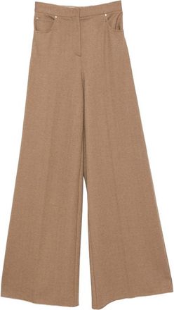 Max Mara Herringbone Wide-leg Trousers