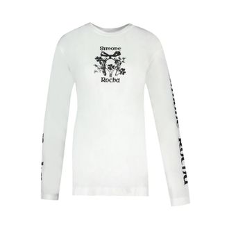 Simone Rocha Coming Up Roses T-Shirt - - Tops - Damen - Wei&szlig; - S