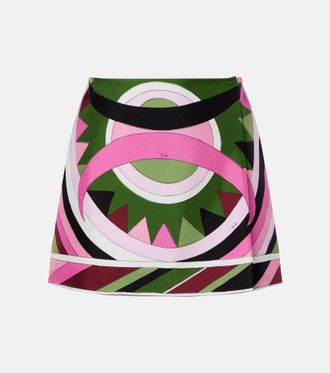 Pucci Bedruckter Minirock aus Seidensatin