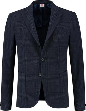 Borrelli Napoli blazer à carreaux - Bleu
