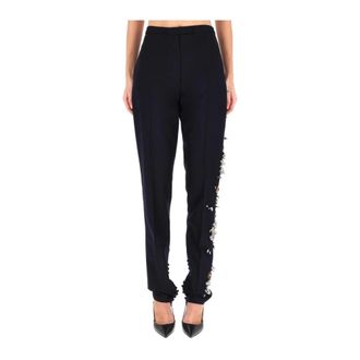 Dries Van Noten Verzierte Slim-Fit Hose - - Trousers - Damen - Blau - M