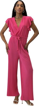 Elara Damen Jumpsuit V-Schnitt 1249 Fuchsia