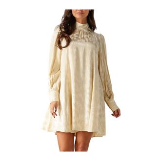 Gestuz Femme, Robes, Jaune, Taille: 42 FR Robe Courte Été Dorée