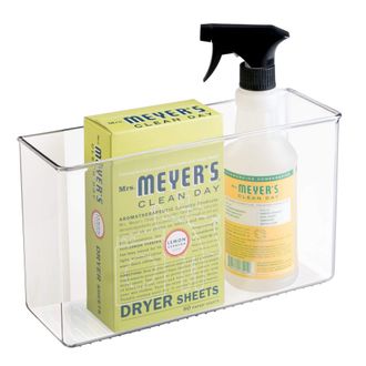 InterDesign iDesign 66140EU Affixx Selbstklebender Küchen-Organizer, Starke Haftkraft, Rückstandslos zu entfernen, Groß, 9 cm x 28 cm x 16,5 cm, durchsichtig, kun