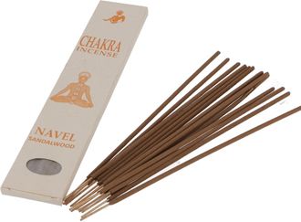 Guru Shop Chakra Incense, Sandelholz R&auml;ucherst&auml;bchen - Navel, 22x4x1 cm
