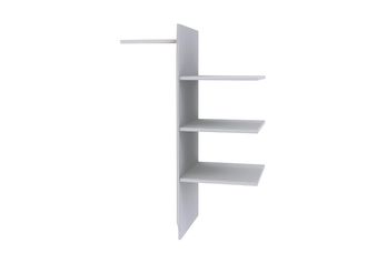 Wiemann Loft Wäscheboden-Einsatz für Kleiderschrank, Streifendekor silber-grau, B/H/T 96,4 cm x 137,3 cm x 51,5 cm