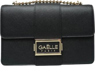 Ga&euml;lle Paris Femme, Sacs, Noir, Taille: ONE Size Sac Bandouli&egrave;re avec Cha&icirc;ne et Logo M&eacute;tallique