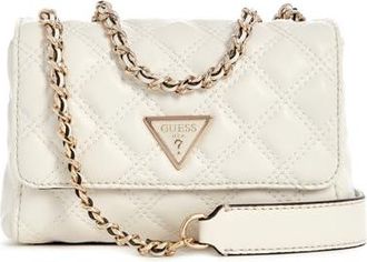 Guess Giully Mini 2 Compartment Convertible Flap XS Creme White