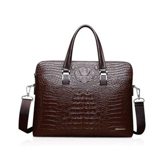 Nicole & Doris Laptoptaschen für Damen, 33 - 35,6 cm, große PU-Leder-Tragetasche, Herren, Laptop-Handtasche, Damen, Business, Arbeitstasche, Retro-Leder-Aktentasche,