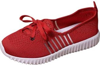 Generic Baskets Orthop&eacute;diques Confortables Basket Running pour Femme Plates D&eacute;contract&eacute;es Femmes Paillettes Mode Printemps T&eacute; Maille Solide Lacets Soulagement