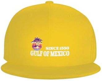 Generic Golfe De Mexico Depuis 1550 Femme Homme Strapback Cap Protection Solaire Casquette Hip Hop Snapback Chapeaux Pare-Soleil pour Adulte Golf Camping