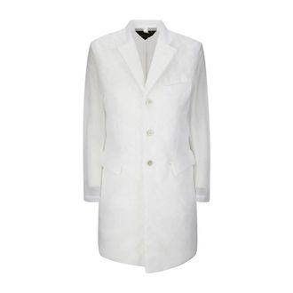 Comme Des Gar&ccedil;ons Wei&szlig;er- gekn&ouml;pfter Mantel mit Taschen - - Coats - Damen - Wei&szlig; - S
