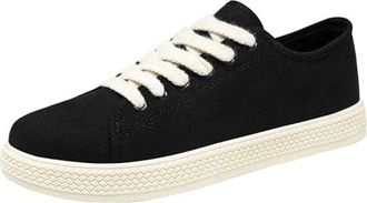 Generic Chaussures en Toile Homme Baskets Basses Lacets Plates Respirant L&eacute;g&egrave;res Chaussures De Marche Tendances Canvas Sneakers Confortable D&eacute;contract&eacute;es 43