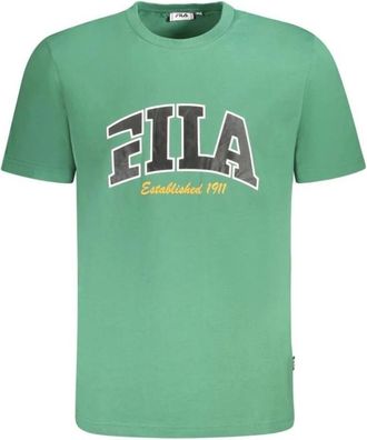 Fila Vintage Grafikdruck T-Shirt - - Tops - Herren - Gr&uuml;n - S