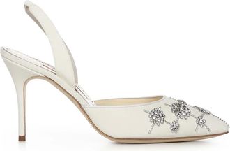 Manolo Blahnik Femme, Chaussures, Blanc, Taille: 40 EU Escarpins