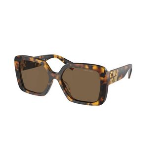 Miu Miu Braune Dunkle Rahmen Sonnenbrille - - Accessories - Damen - Braun - 56 MM