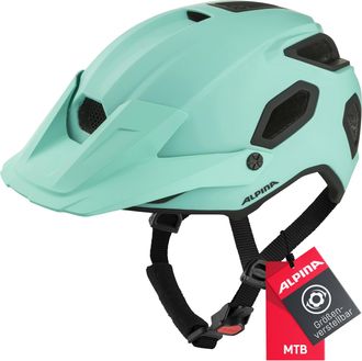Alpina Alpina COMOX - Widerstandsf&auml;higer, Sto&szlig;absorbierender & Anpassbarer Enduro Fahrradhelm Mit kurzem Schild F&uuml;r Erwachsene, Turquoise matt, 52-57 cm