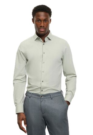 Olymp Herren Oberhemd Langarm 073464,Twill,Level 5 Body fit (15.05.2015 - F16),Modern Kent,Mint 41,41