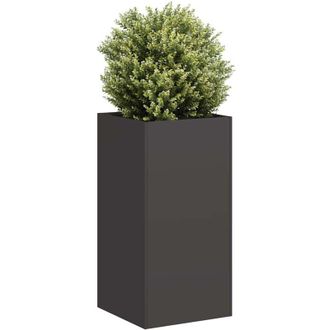vidaXL Vidaxl - Jardini&egrave;re noir 40x40x80 cm acier lamin&eacute; &agrave; froid