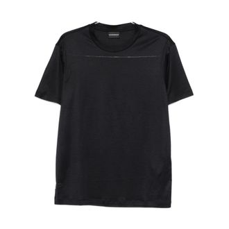 Emporio Armani Homme, Tops, Noir, Taille: M T-shirt &agrave; col rond