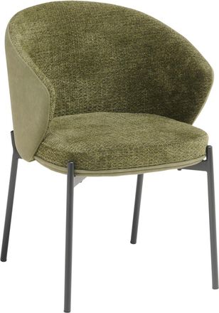 MID.YOU Mid.you Armlehnstuhl, Grün, Metall, Textil, Rundrohr, 56x76.5x57.5 cm, Bsci, Stühle