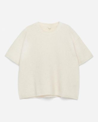 Arket Pullover Aus Alpakawolle Und Wolle -Wei&szlig;