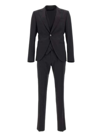 Corneliani costume à simple boutonnage - Noir