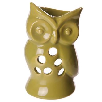Puckator Duftlampe Aromalampe 50385 Mini Keramik Duftlampe Eule, gr&uuml;n