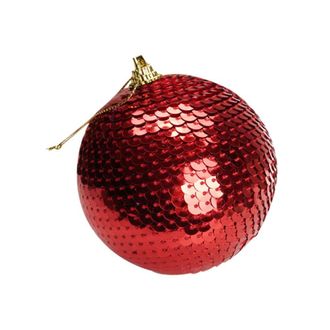 Supvox 1 stück Weihnachtsbaum hängende Kugeln bruchsicher weihnachtsbaumschmuck Ball weihnachtskugeln Ornamente für weihnachtsfeiertagsdekoration (rot)