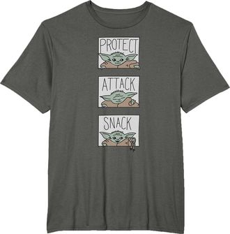 Star Wars The Mandalorian The Child Protect Attack Snack T-Shirt