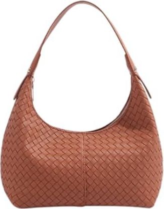 Generic Sacs à bandoulière tissés pour femme, sac à main décontracté en cuir, mini sac à main simple avec fermeture éclair, cadeau pour Noël, anniversaire et 