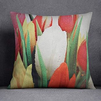 Bonamaison Le Jardin du Lin Kissenh&uuml;llen, Cotton, Mehrfarbig, 45x45