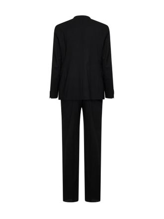 Tagliatore Mens Suit Double-Breasted Virgin Wool, Black Suits